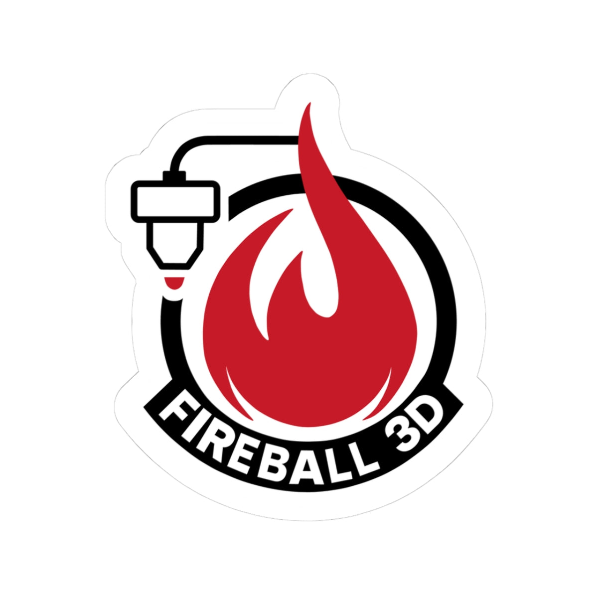 Fireball Gear | Fireball 3D | Logo Sticker | Fireball Enterprise