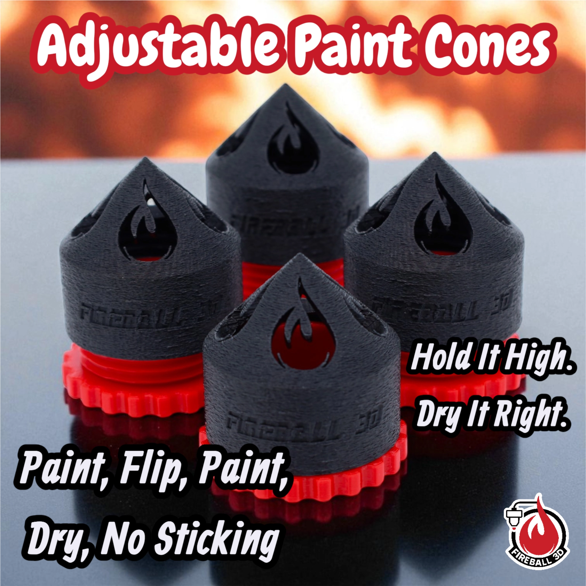 Fireball 3D | Adjustable Paint Cones | Fireball Enterprise